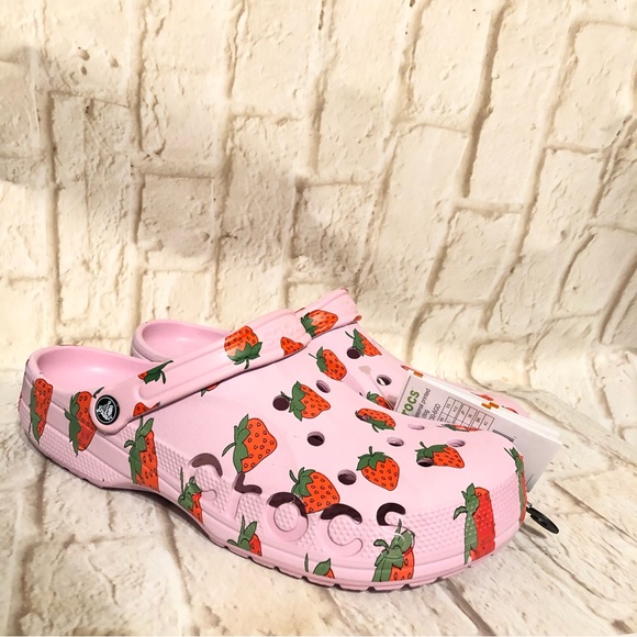 CROCS | Shoes | Crocs Mens Baya Seasonal Strawberry Printed Pink Rare ...